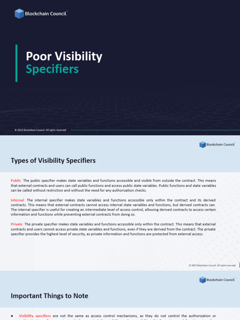 22.11 Poor Visibility Specifiers | PDF | Access Control | Information ...