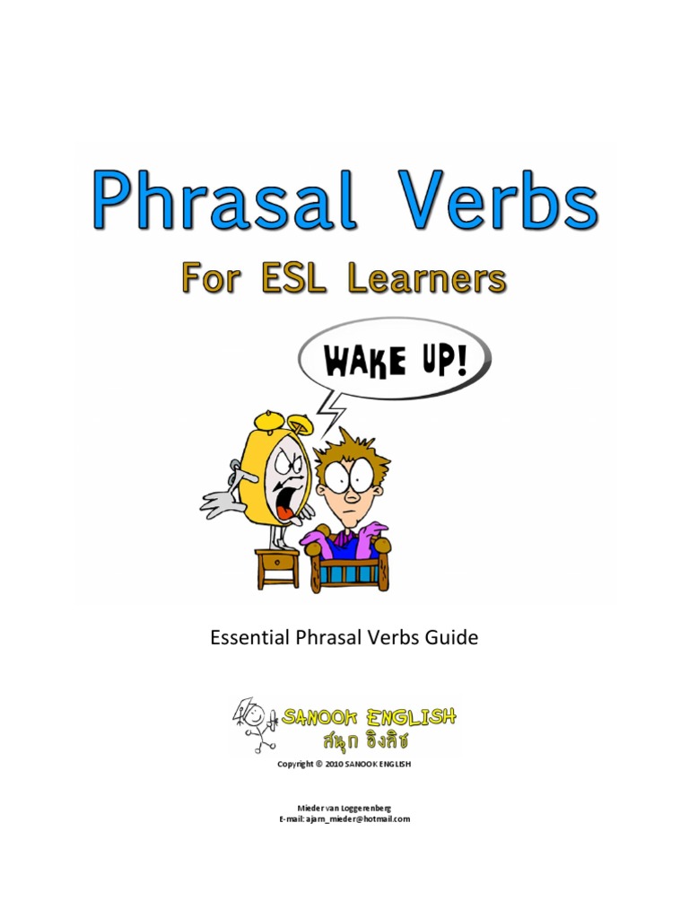 Phrasal Verbs For ESL Learners | PDF | Preposition And Postposition ...