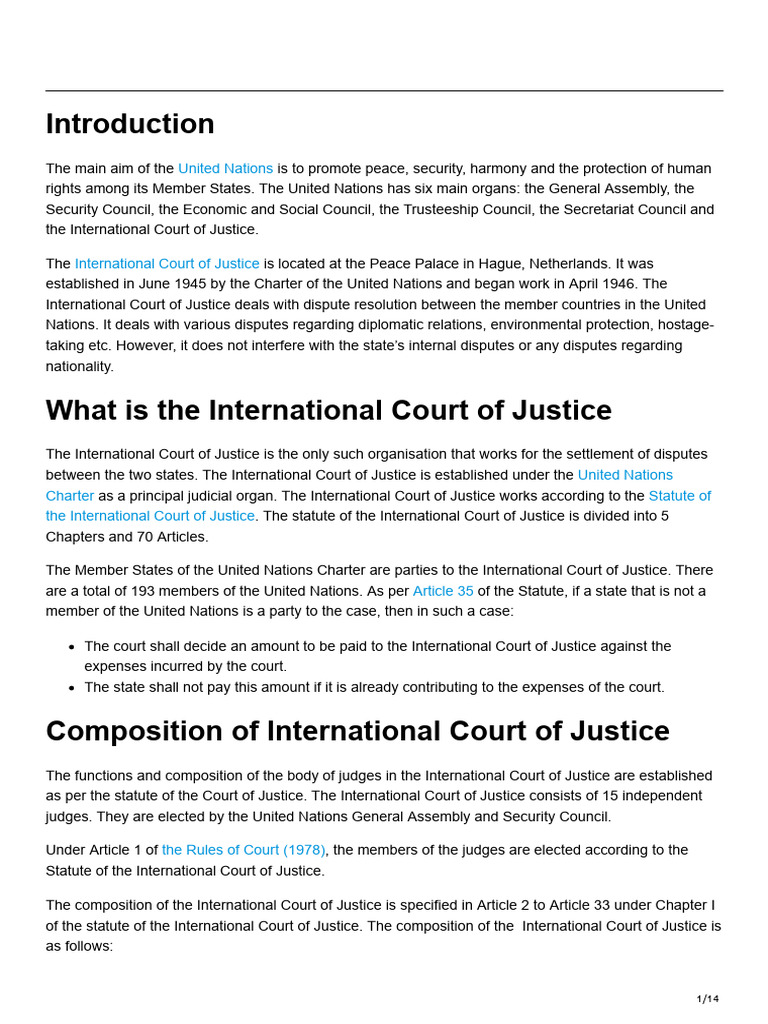 Blog - Ipleaders.in-Functions of The International Court of Justice ...