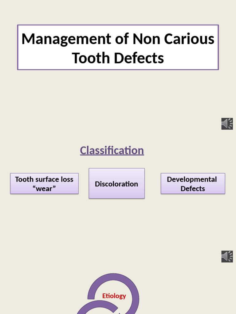 Non Carious Tooth Defects Final | PDF | Human Tooth | Tooth Enamel