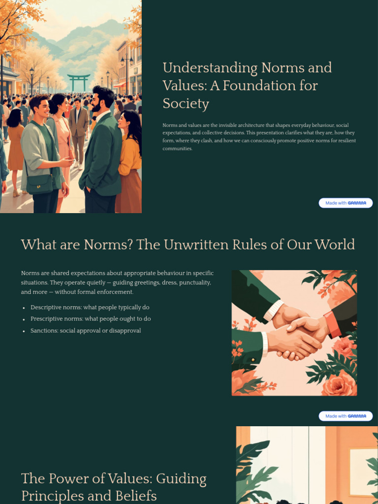 Norms and Values: Building Strong Communities | PDF | Value (Ethics ...
