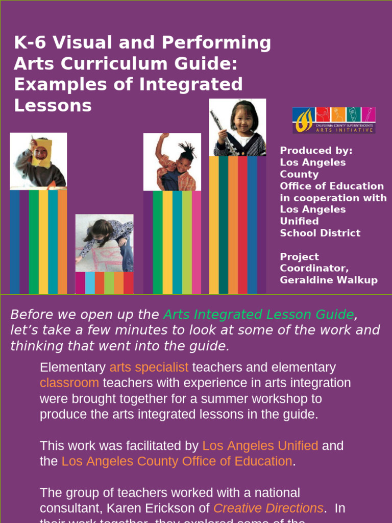 Arts Integration in LA K-6 Education | PDF | Curriculum | Teachers