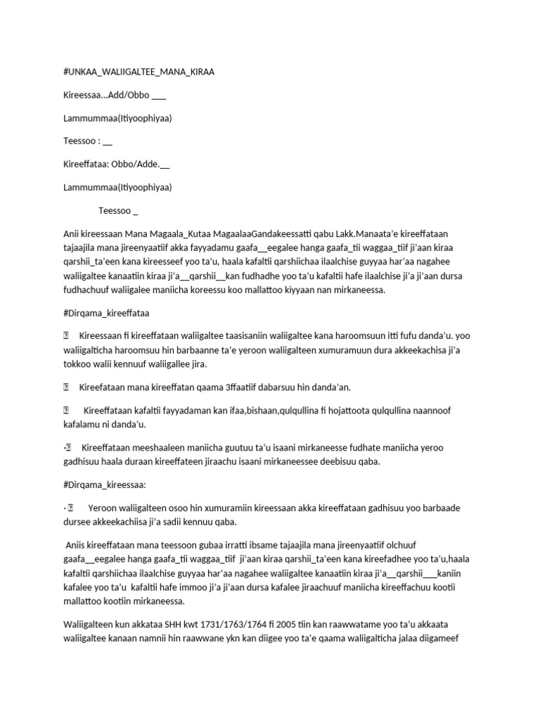 Unkaa Waliigalt-Wps Office | PDF