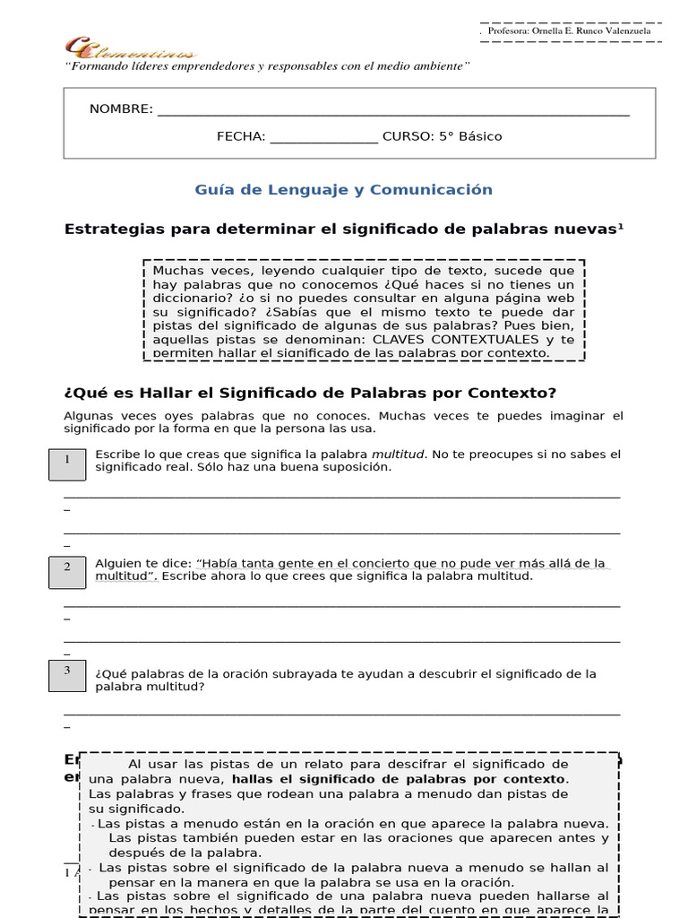 Significado de Palabras por Contexto | PDF | Camello