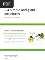 Simple vs. Giant Structures in Chemistry | PDF | Chemical Compounds ...