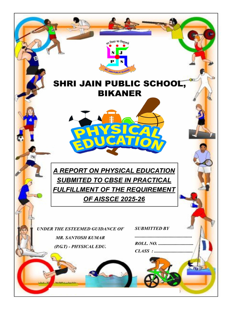 Physical Education Report AISSCE 2025-26 | PDF