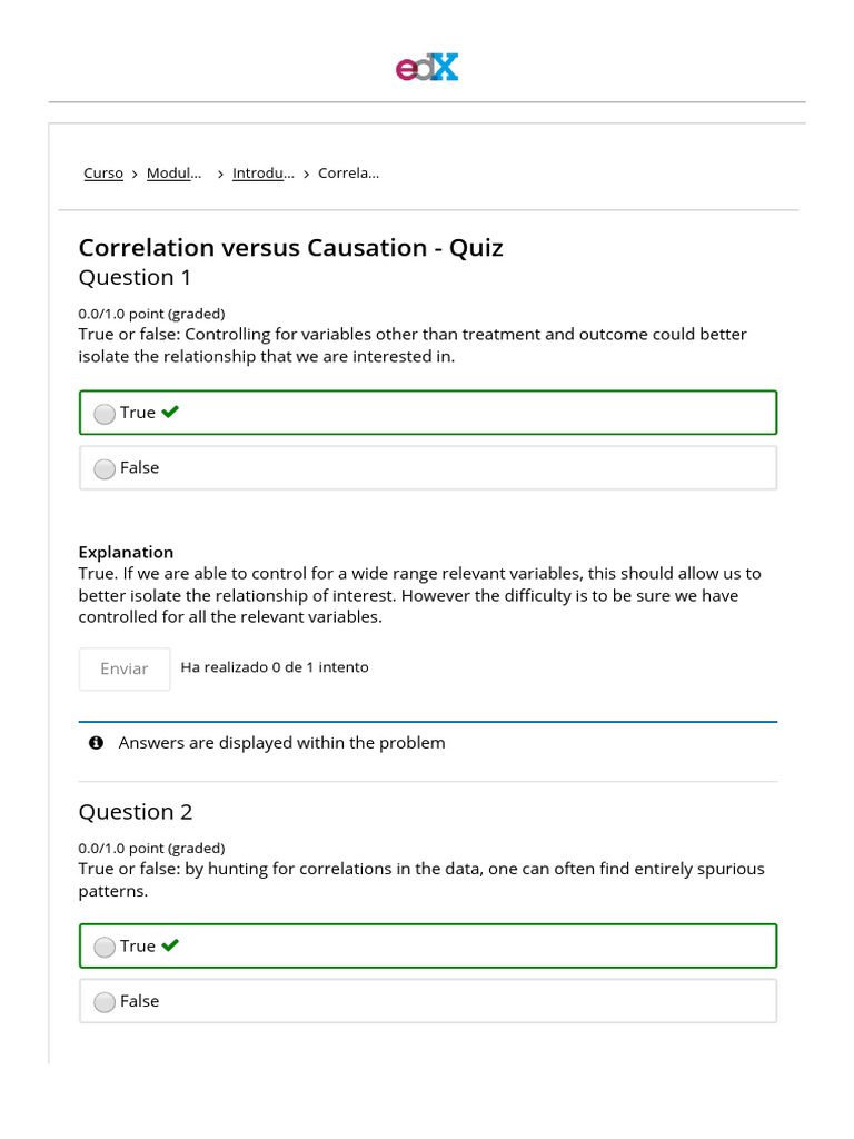 12 Correlation Versus Causation Quiz | PDF