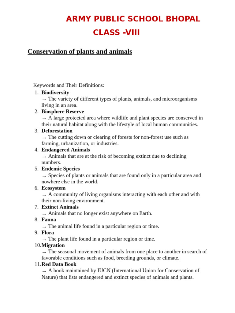 Conservation of Plants and Animals Guide | PDF | Deforestation | Soil