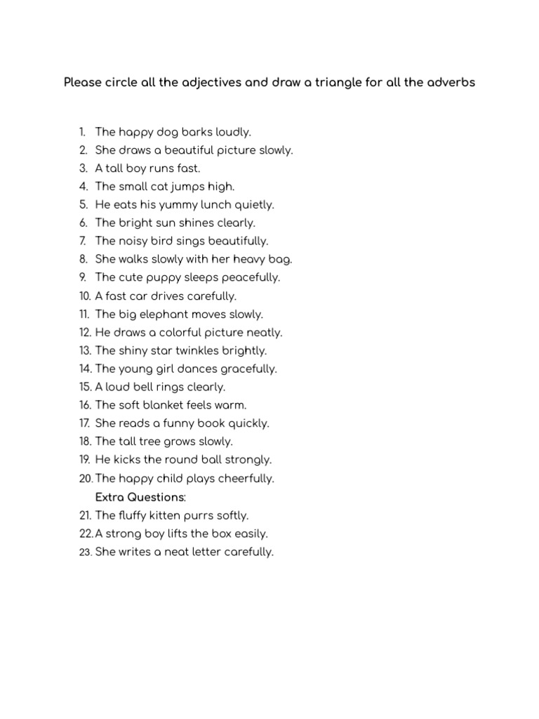 F.4 Adjective-And-Adverb Reinforcement Worksheet | PDF