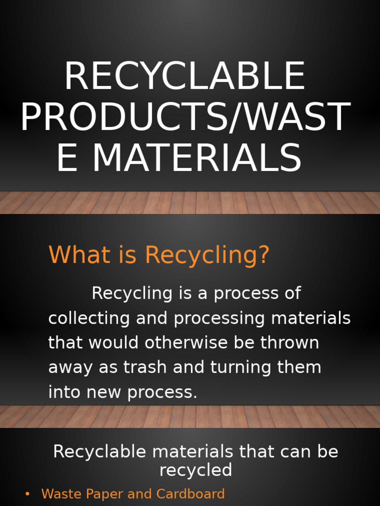 Guide to Recyclable Materials and Methods | PDF