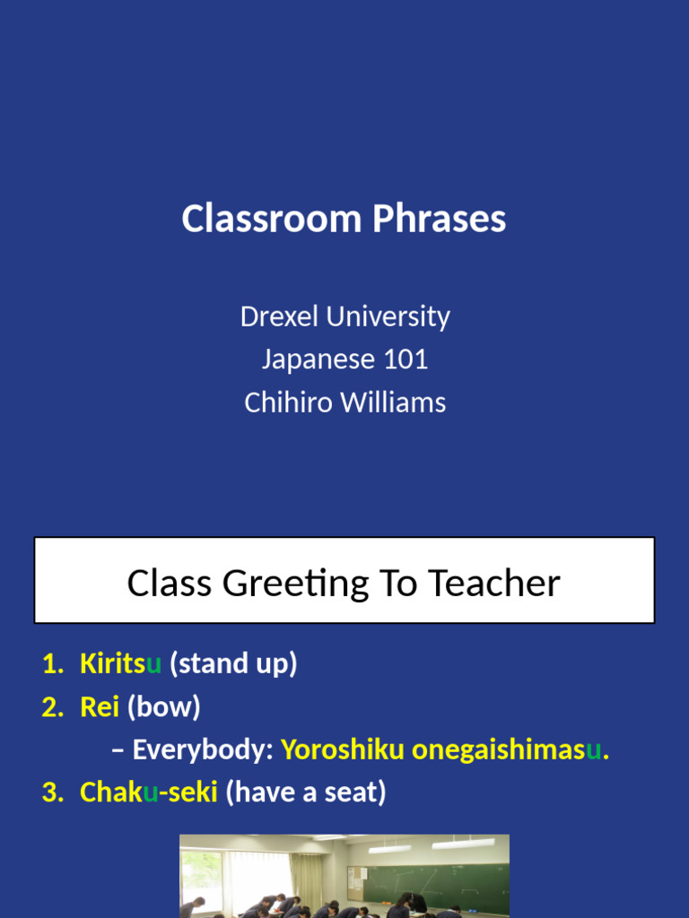 Essential Japanese Classroom Phrases | PDF