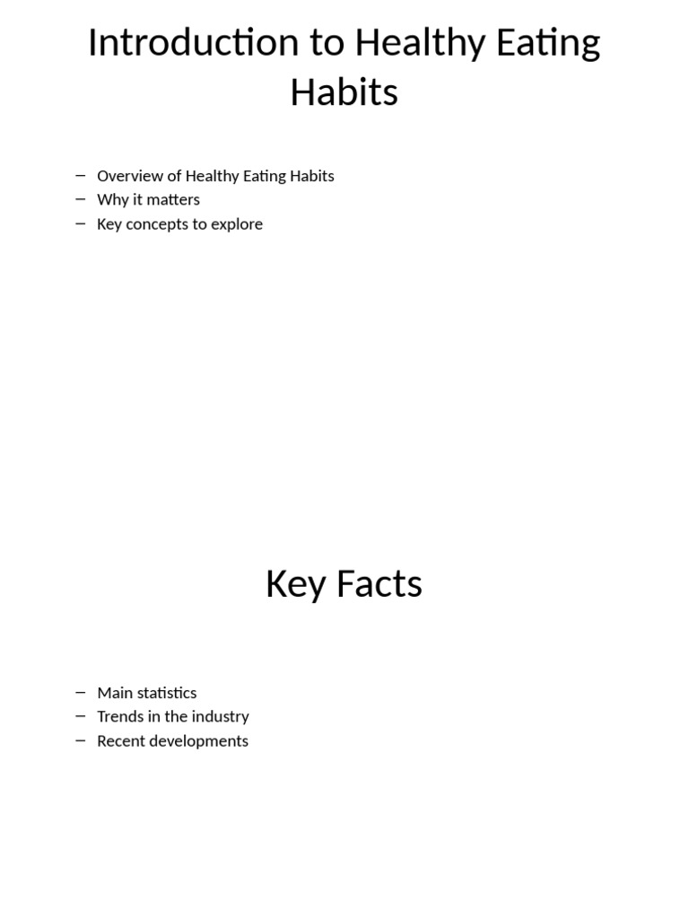 Healthy Eating Habits | PDF