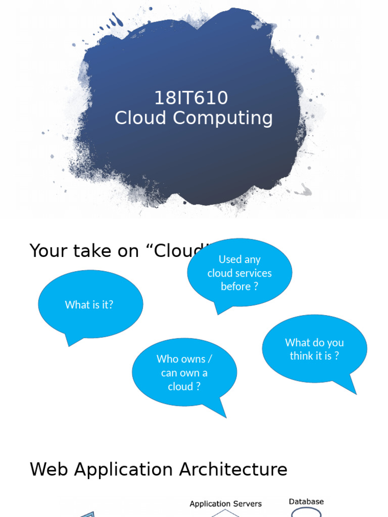 1. Cloud - Course Introduction | PDF