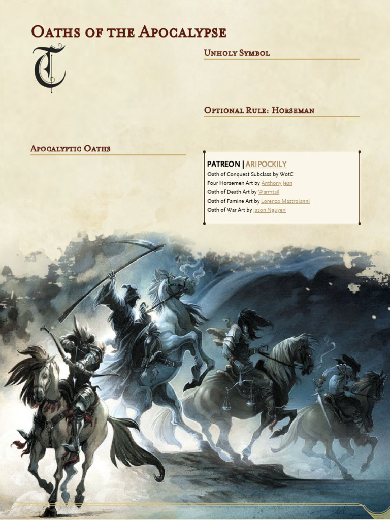 Apocalyptic Oaths for Paladins | PDF