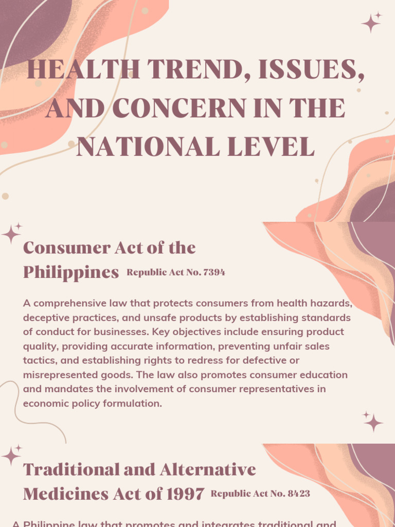 Health Trend, Issues and Concerns in The National Level | PDF