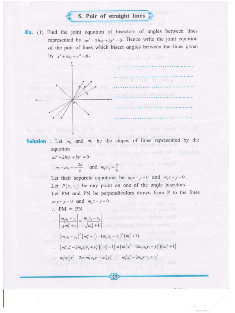5) Pair of Straight Lines | PDF