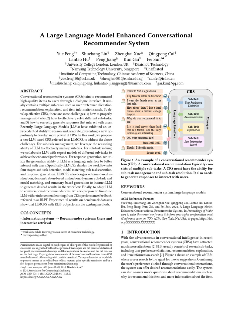 LLM Enhanced CRS | PDF | Cognitive Science | Learning