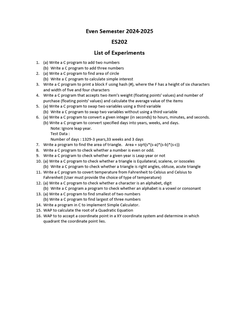 List of Experiments | PDF | Triangle | Mathematics