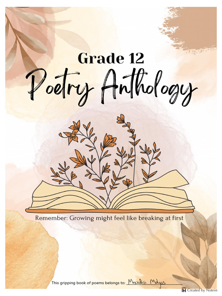 Anthology of Classic Poems Analysis | PDF
