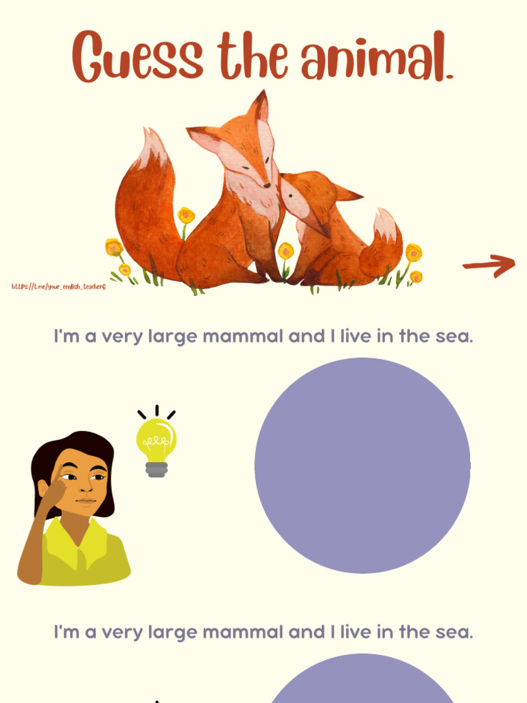Animal Guessing Game for Kids | PDF