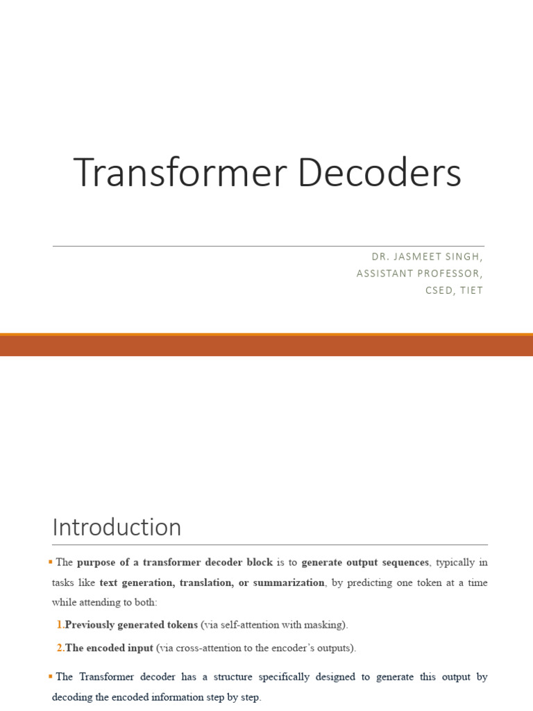 Transformers III Decoders | PDF | Applied Mathematics | Machine Learning