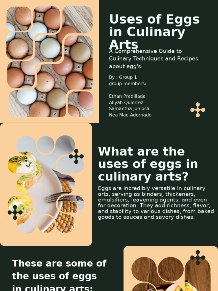 Presentation - Uses of Eggs in Culinary Arts | PDF | Breads | Baking