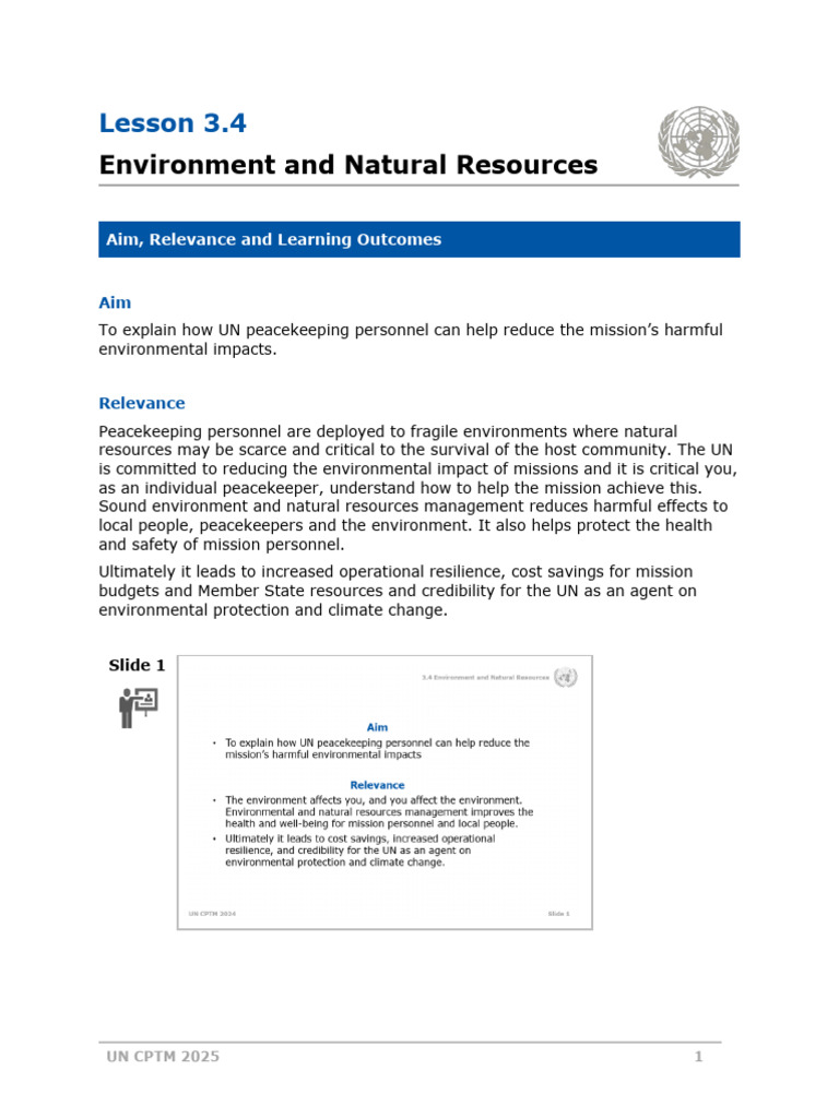 M3 - Lesson 3.4 Environment and Natural Resources - Lesson | PDF ...
