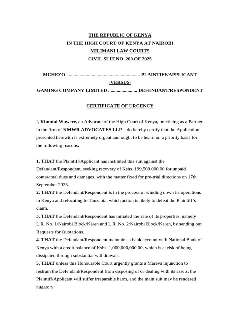 Firm 7-Interlocutory Application | PDF | Lawsuit | Legal Procedure