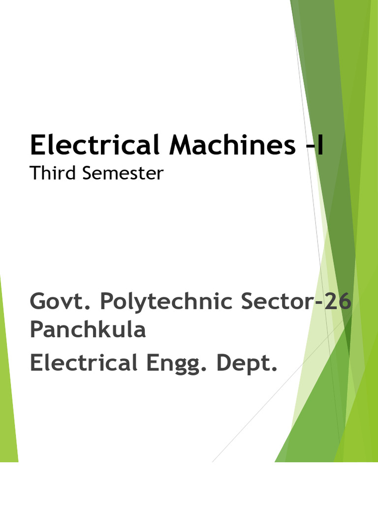 Electrical Machines 1 | PDF | Electric Motor | Transformer