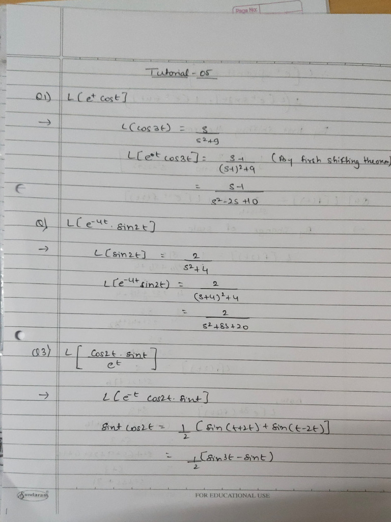 Maths Tutorial 5 | PDF