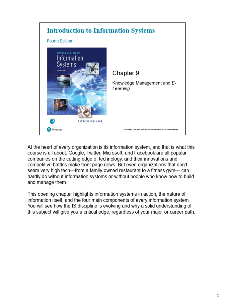Knowledge Management in Information Systems | PDF | Educational ...
