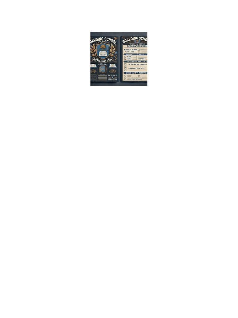 Fake Boarding School Application Form | PDF