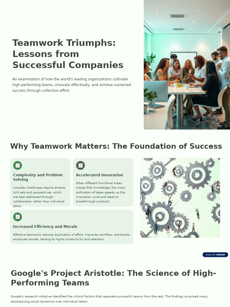 Teamwork Triumphs: Strategies for Success | PDF | Agile Software ...