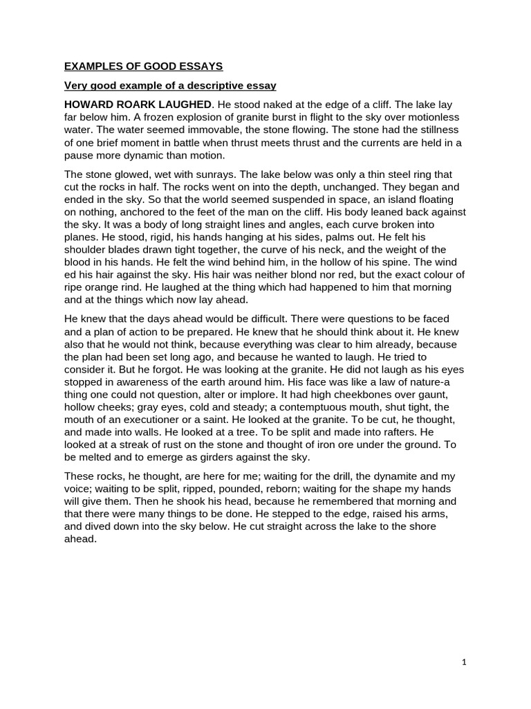 Inspiring Descriptive Essay Examples | PDF | Musical Compositions