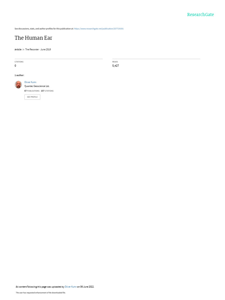 SB58 TheHumanEar JUN2019 091053 | PDF | Ear | Vertigo