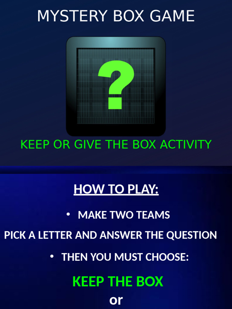 Perdev Mystery Box Activity | PDF | Personal Computers | Operating System