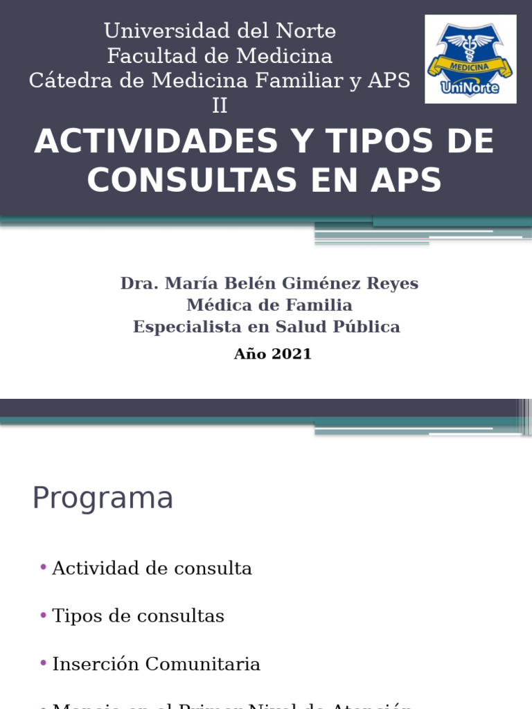 Actividades y Consultas en APS | PDF | Medicina Familiar | Cuidado de ...