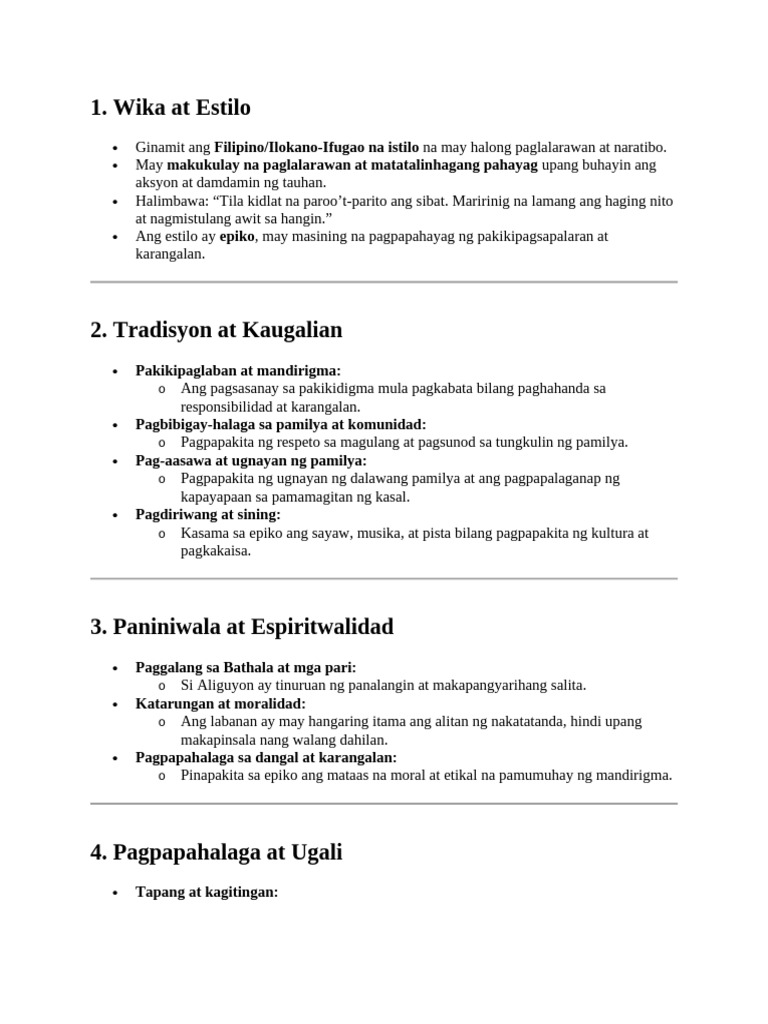 Kultural Na Identidad Sa Hudhud Ni Aliguyon | PDF