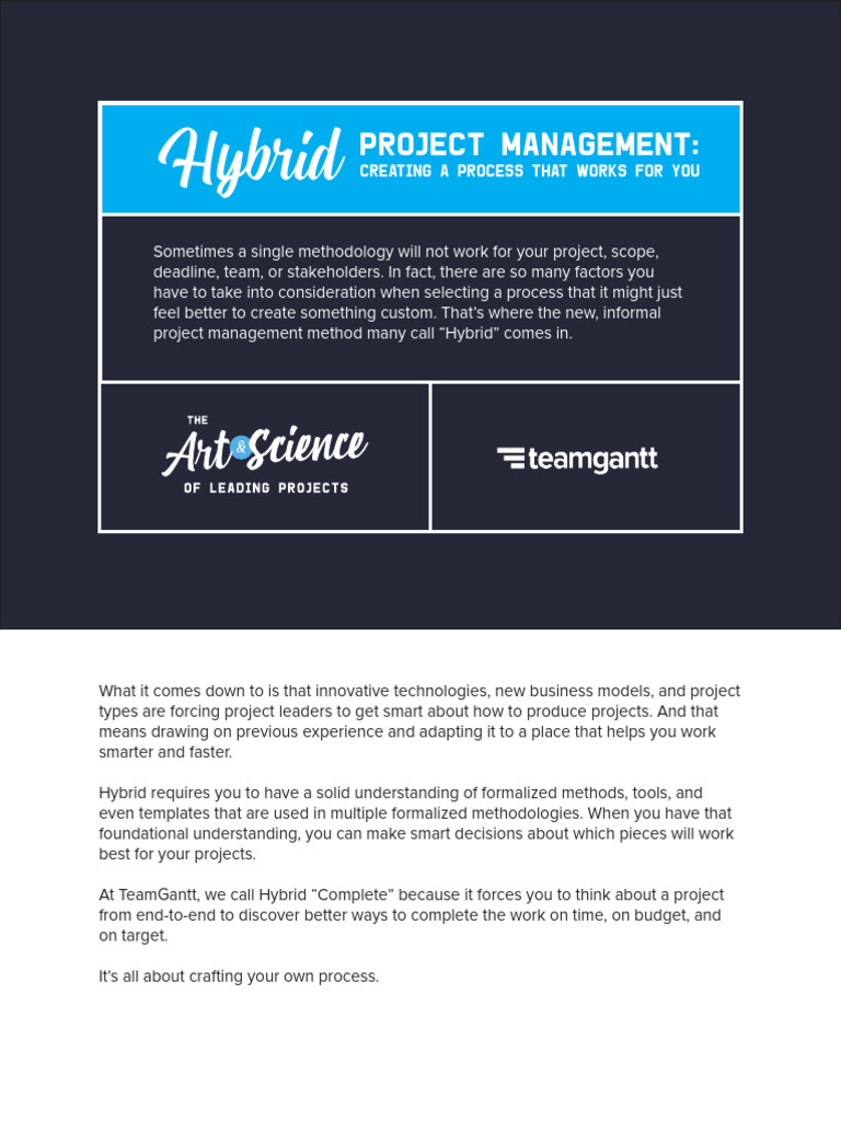 Crafting Your Custom Hybrid Project Process | PDF | Agile Software ...