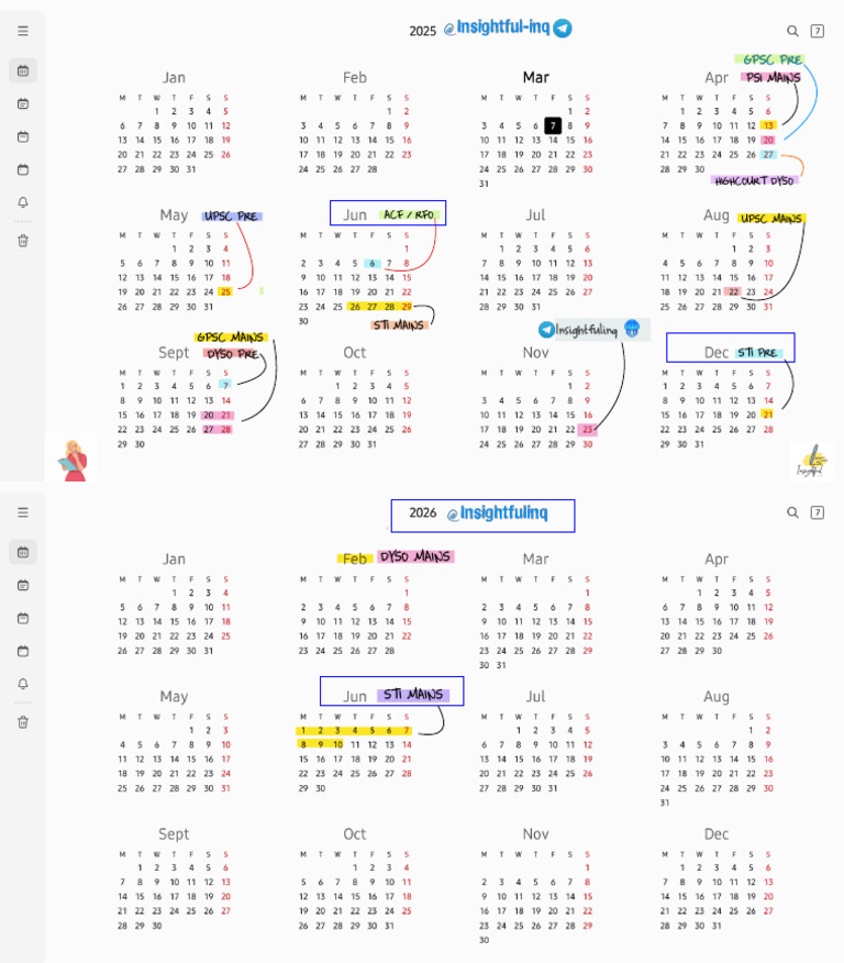 GPSC Insightful Calendar ? | PDF
