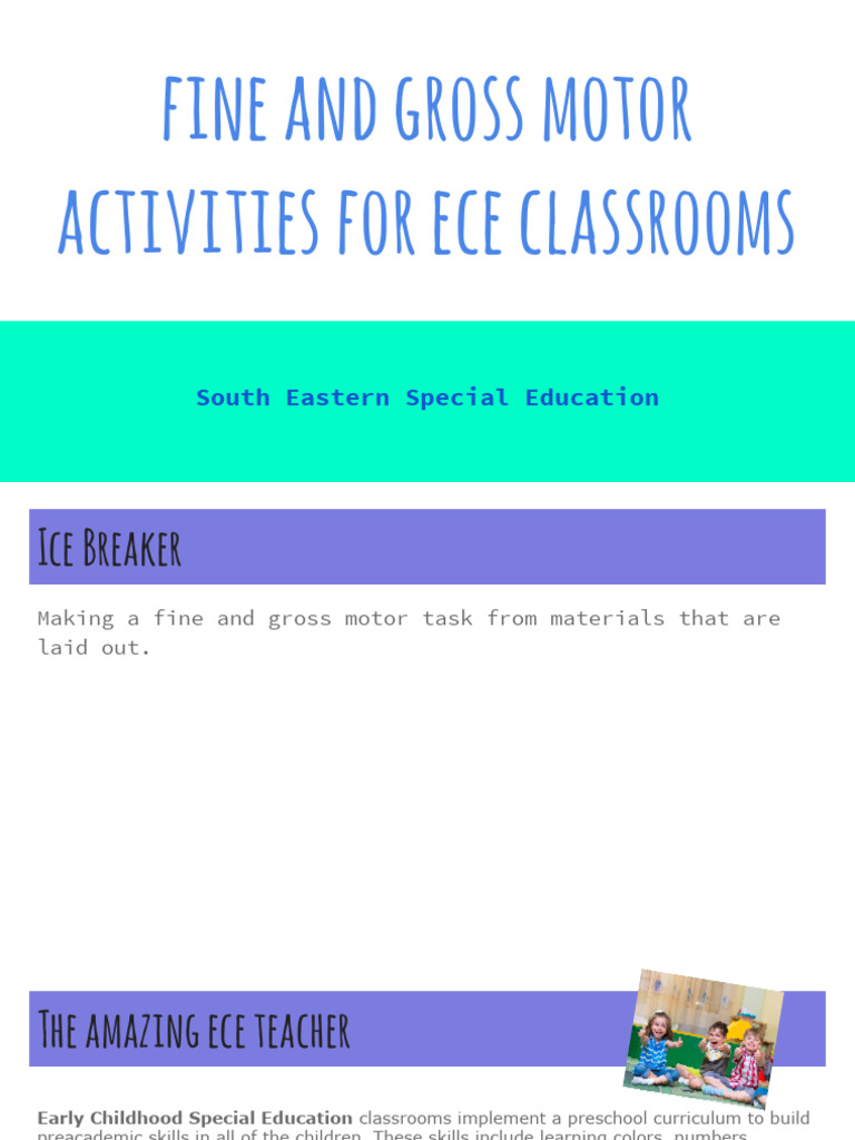 Fine and Gross Motor Skills Activities | PDF | Hand | Psychotherapy