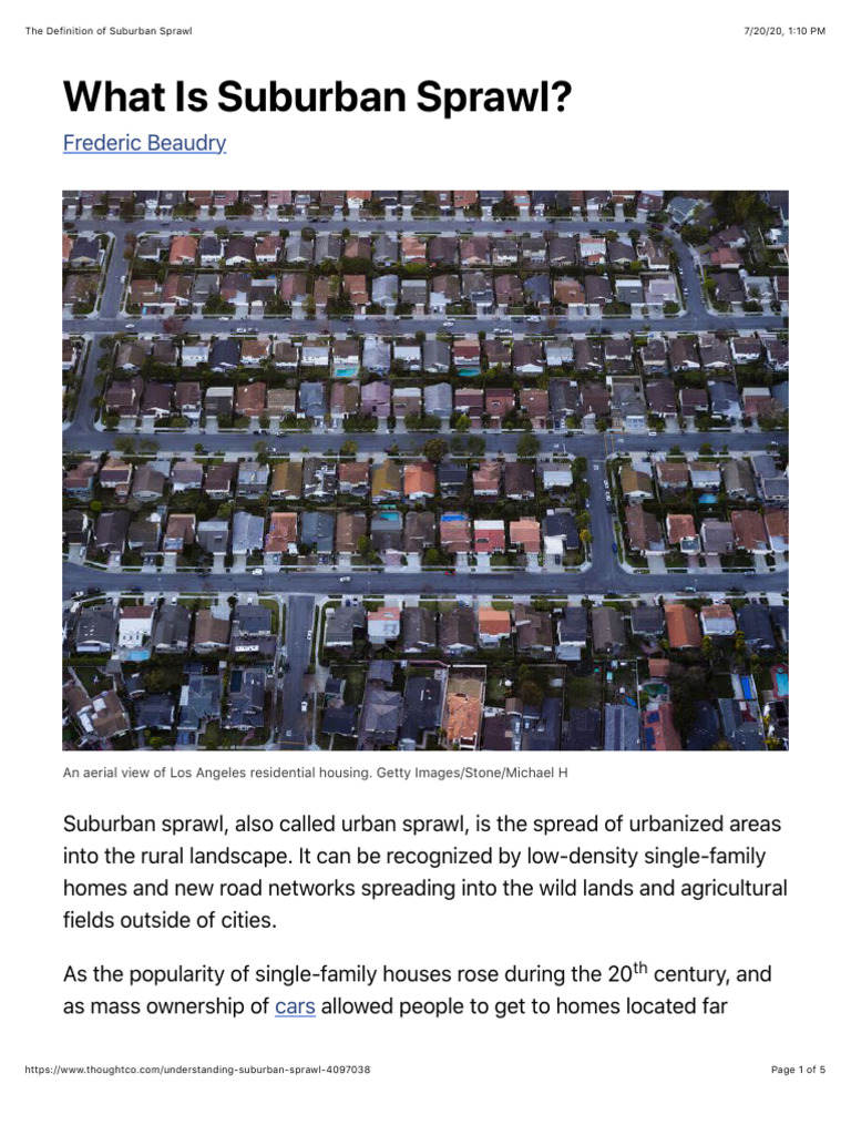 6.2 Suburban Sprawl Article | PDF | Urban Sprawl | Suburb
