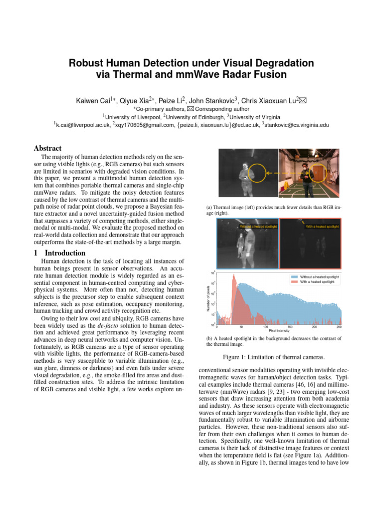 Robust Human Detection Under Visual Degradation | PDF | Infrared ...