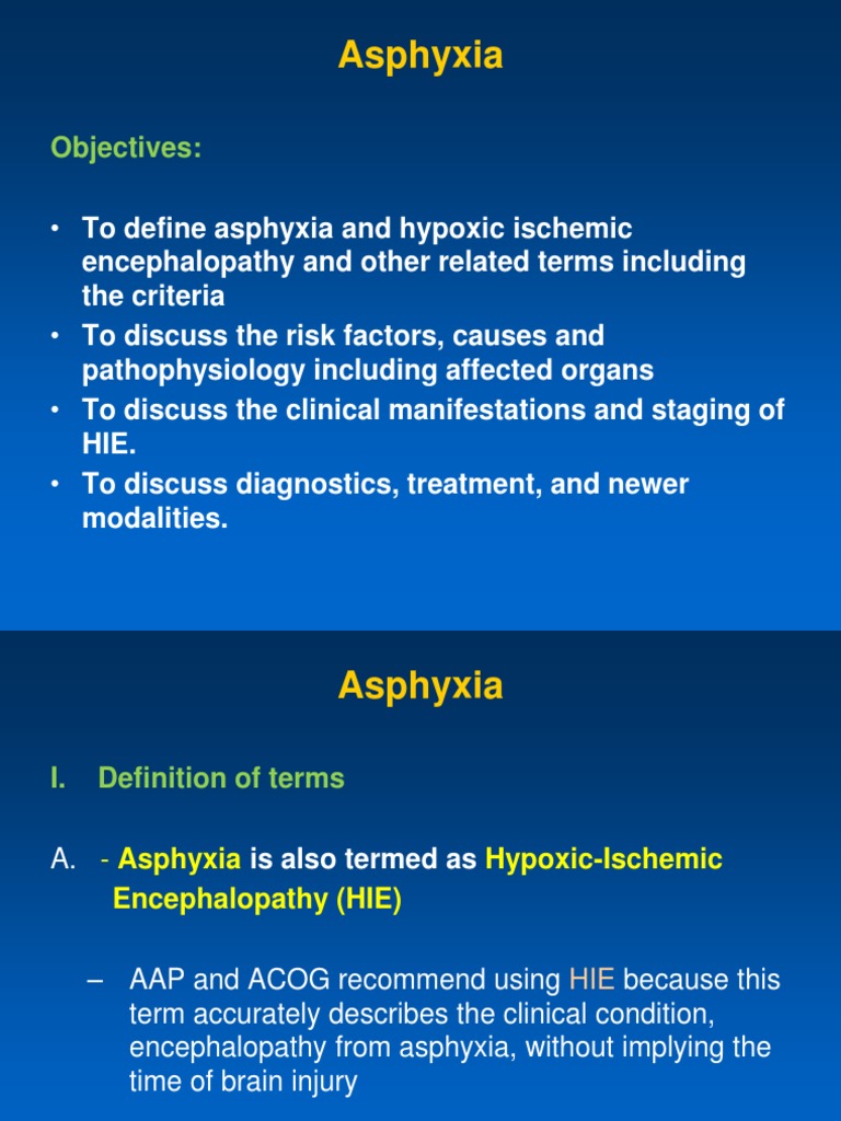 Asphyxia | Coma | Hypoxia (Medical)