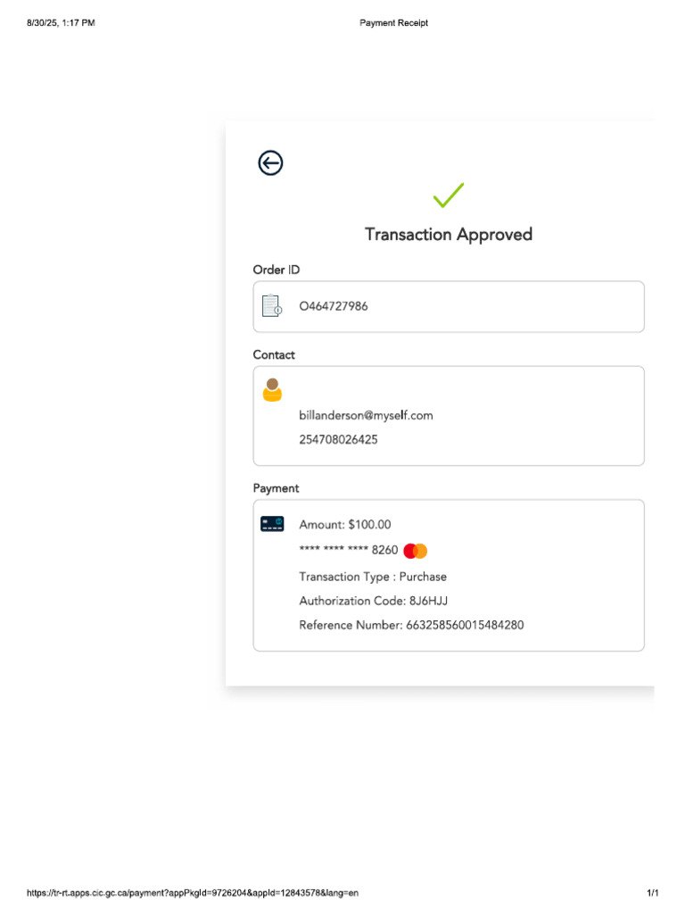 Payment Receipts. | PDF
