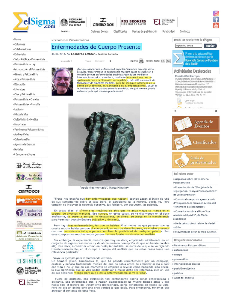 Leibson - Enfermedades de Cuerpo Presente | PDF