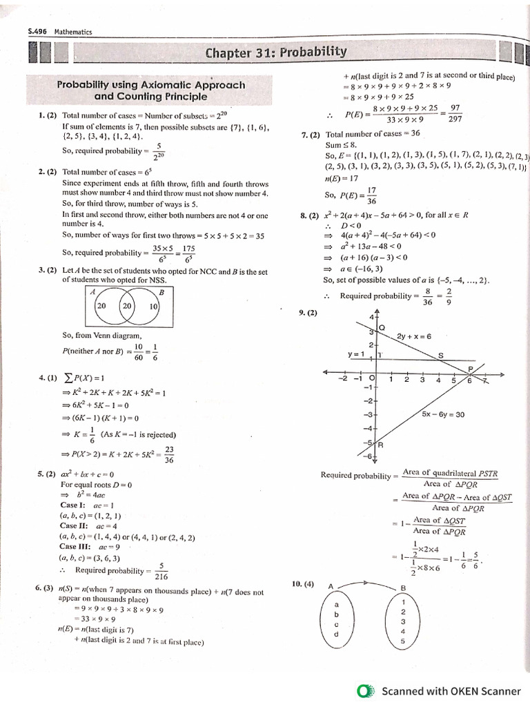 Probability Solutions | PDF