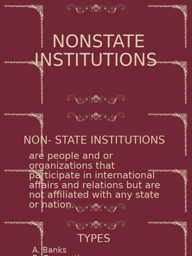 Understanding Non-State Institutions | PDF