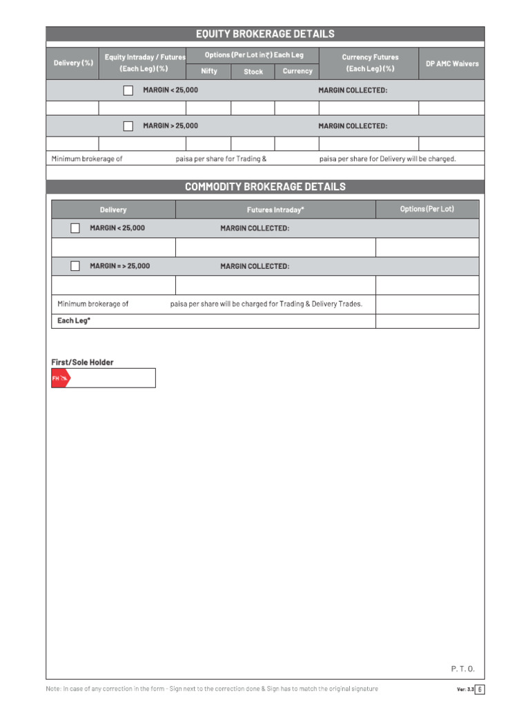 Customised Brokerage Sheet | PDF