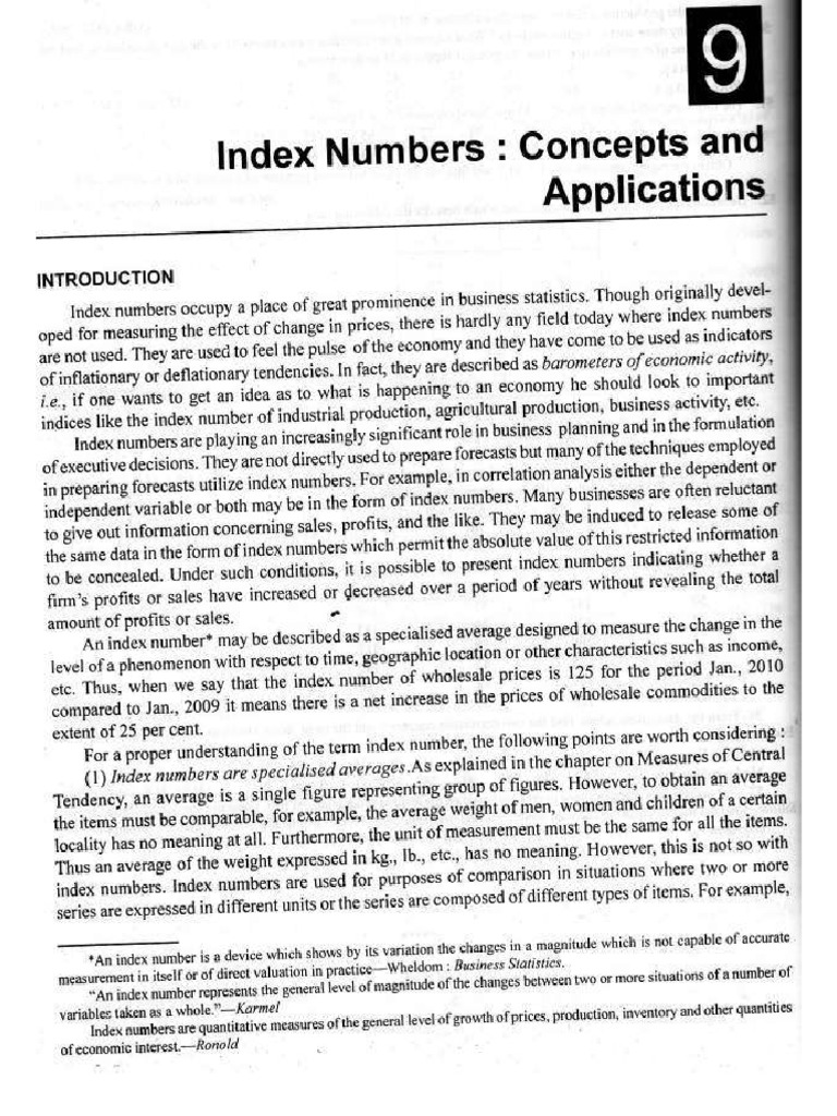 Index Numbers | PDF